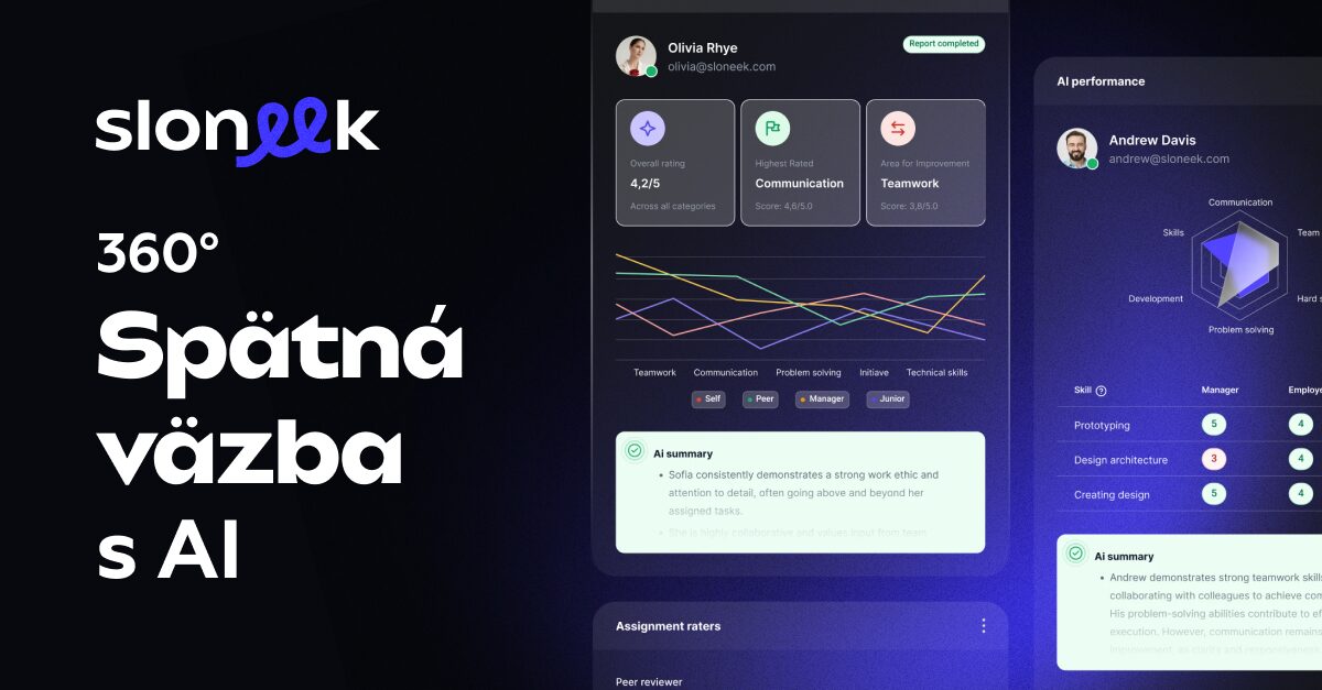 360° spätná väzba s AI agentom | Sloneek